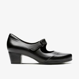 Clarks Rosalyn Wren schwarze Lederschuhe