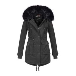 Navahoo Damen Winterjacke Luluna &ndash; Mit Teddyfell & Abnehmbarem Kunstfellkragen
