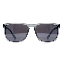 Superdry Shockwave 113 matte kristallgraue Sonnenbrille dunkelgrau fade kristallgrau