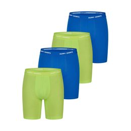Happy Shorts Herren Retro Boxer Neon Long 4-Pack Retroshorts, Vintage Boxer,