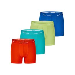 Happy Shorts Herren Retro Boxer Neon 4-Pack Retroshorts, Vintage Boxer,