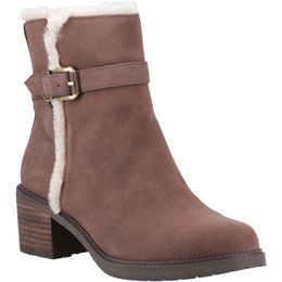 Toms Shoes TOMS Hailey Schnallenleder Damen Stiefel in Eichenbraun mit Absatz