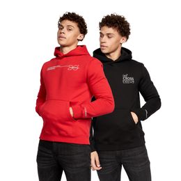 CrossHatch - "Karver" Kapuzenpullover f&uuml;r Herren (Rot/Schwarz)