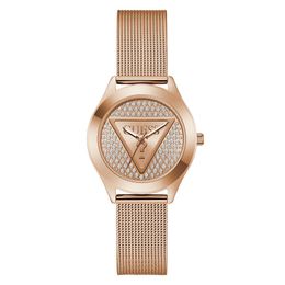 Guess Glitz Plaque ros&eacute;gold Damen Armbanduhr GW0835L3