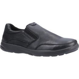 Hush Puppies Herren Aaron Slip On Lederschuh (Schwarz)