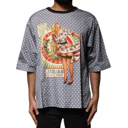 Dolce & Gabbana Polka Dot Pin-up Grafik-T-Shirt