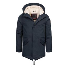 Alessandro Salvarini Herren Winterparka mit Teddyfell und Kapuze