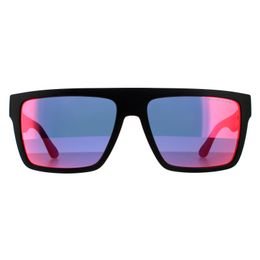 Tommy Hilfiger Rectangle Mens Matte Black Grey Infrared Sonnenbrillen