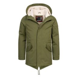 Alessandro Salvarini Herren Winterparka mit Teddyfell und Kapuze