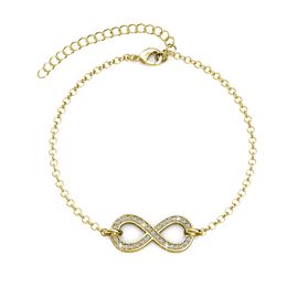 Infinity Eight Armb&auml;nder - Gold und Kristall