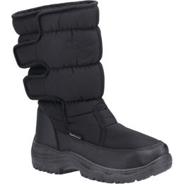 COTSWOLD Welland Textil Damen schwarze Winter Stiefeletten in Mid-Cut