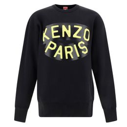 Schwarzes Sweatshirt mit gro&szlig;em Logo von Kenzo Paris