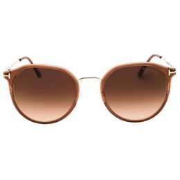 Tom Ford - Sonnenbrille Mit Gl&auml;nzendem Hellbraunem Rahmen Und Braunen Verlaufsgl&auml;sern
