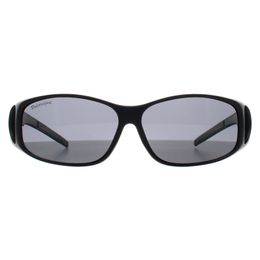 Montana Rectangle Unisex Black Smoke Polarized MFO1 Fit Over Glasses Sonnenbrille