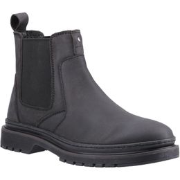Hush Puppies Jamie Leder Herren Stiefel Schwarz
