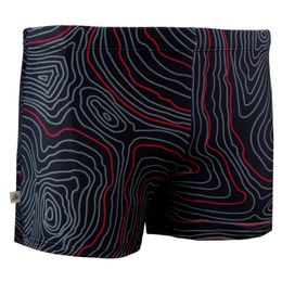 GUGGEN Mountain Herren Badehose eng anliegend gestreift Boxerbadehose