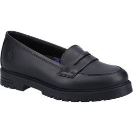 Hush Puppies Hazel Loafer SNR M&auml;dchenschwarze Slipper Aus Leder