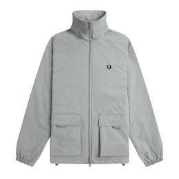 Fred Perry - Jacke f&uuml;r Herren, Aufgesetzte Tasche (Grau)