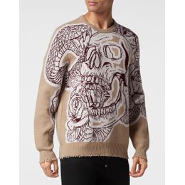 Philipp Plein Rundhalspullover Skull