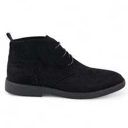 Schwarze Premium Chukka-Stiefel aus Wildleder im Desert-Stil f&uuml;r Herren