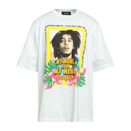 Dsquared2 Unisex Erwachsene Mein Zuhause Ist In Meinem Kopf Bob Marley T-Shirt (Wei&szlig;)