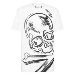 Philipp Plein Jersey T-Shirt Round Neck Ss Skull&Bones