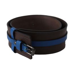 Costume National Leder G&uuml;rtel mit blauen Akzenten