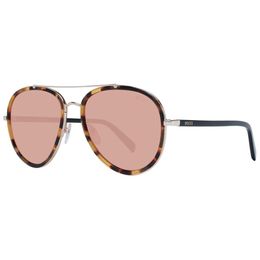 Emilio Pucci Flugzeug-Sonnenbrille Schildpatt mit rosa Gl&auml;sern
