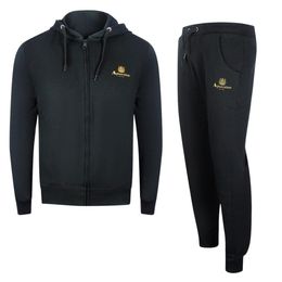 Aquascutum - Schwarzes Set Aus Kapuzenpullover Und Trainingshose Mit Rei&szlig;verschluss