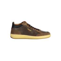Blauer Wanderer Midtop Sneaker aus Wildleder