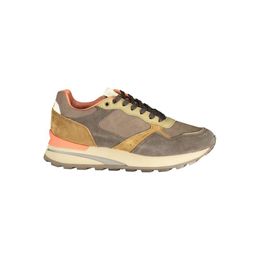 Blauer Usaka Sneaker Grau-Orange Wildleder