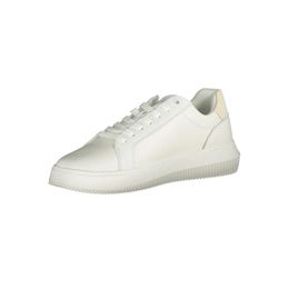 Calvin Klein Plattform Sneaker Leder Wei&szlig; Kw0kw00327
