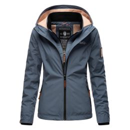 Marikoo Damen &Uuml;bergangsjacke Erdbeere mit Doppelkragen & Fleece-Innenfutter