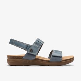 Clarks April Clover Blau-Grau Kamm-Sandalen