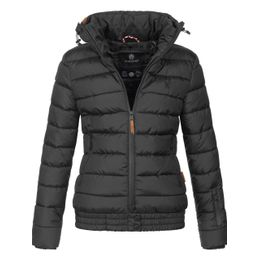 Marikoo Damen Steppjacke Poisen mit hohem Kragen & Teddyfleece-Taschen