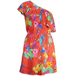 Desigual Blumenpapageien-Druckkleid mit lockerer Passform
