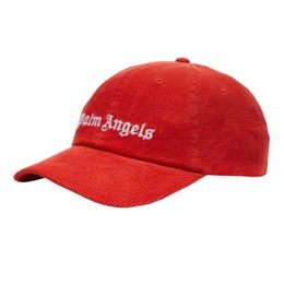 Palm Angels Logo Cord-Pak Baseballkappe (Rot)