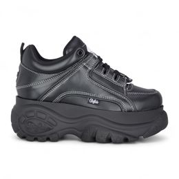 Buffalo Damen-Sneaker mit klobiger Plateausohle, schwarz - 1339-14