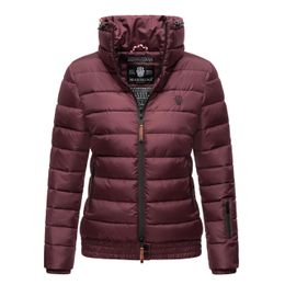 Marikoo Damen Steppjacke Poisen mit hohem Kragen & Teddyfleece-Taschen
