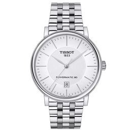 Tissot Carson Premium Powermatic 80 Silber Herren Armbanduhr T1224071103100