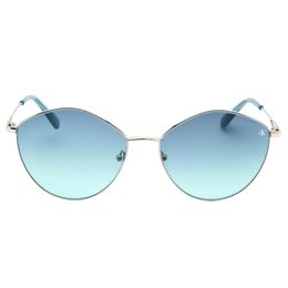 Calvin Klein - Blaue Sonnenbrille Mit Farbverlaufsgl&auml;sern In Silber