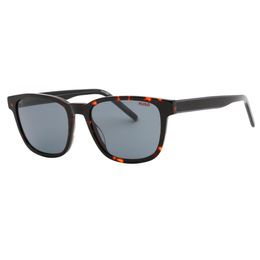 HUGO BOSS &ndash; Sonnenbrille in Havanna-Rot mit dunklem Rahmen