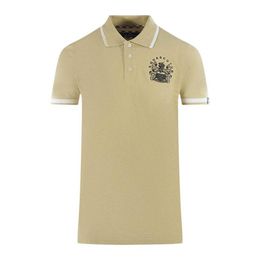 Aquascutum Unisex Erwachsener Aldis Polo-Shirt mit Kontrastkragen (Beige)