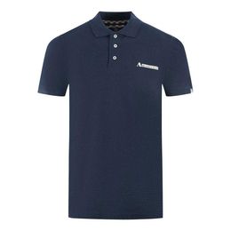 Aquascutum Unisex Erwachsene Boxed Logo Polo-Shirt (Marineblau)