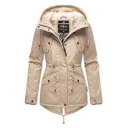Marikoo Damen Winterjacke Manolya mit Teddyfellfutter & Baumwoll-Obermaterial