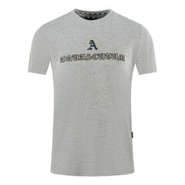 Aquascutum - T-Shirt f&uuml;r Herren/Damen Unisex, Logo (Grau)