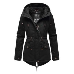 Marikoo Damen Winterjacke Manolya mit Teddyfellfutter & Baumwoll-Obermaterial