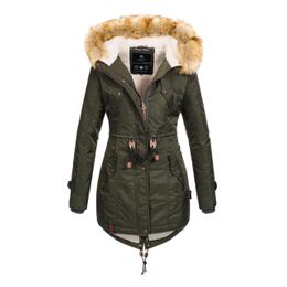 Navahoo Damen Winterjacke B399 &ndash; Warm, Wasserabweisend & Mit Abnehmbarem Kunstfellkragen