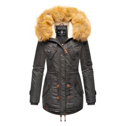 Navahoo Damen Winterjacke B399 &ndash; Warm, Wasserabweisend & Mit Abnehmbarem Kunstfellkragen