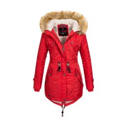 Navahoo Damen Winterjacke B399 &ndash; Warm, Wasserabweisend & Mit Abnehmbarem Kunstfellkragen